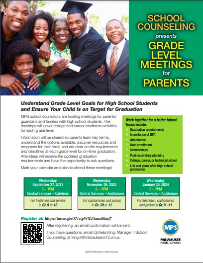 High School Grade Level Counselor Meetings! | Audubon Technology ...